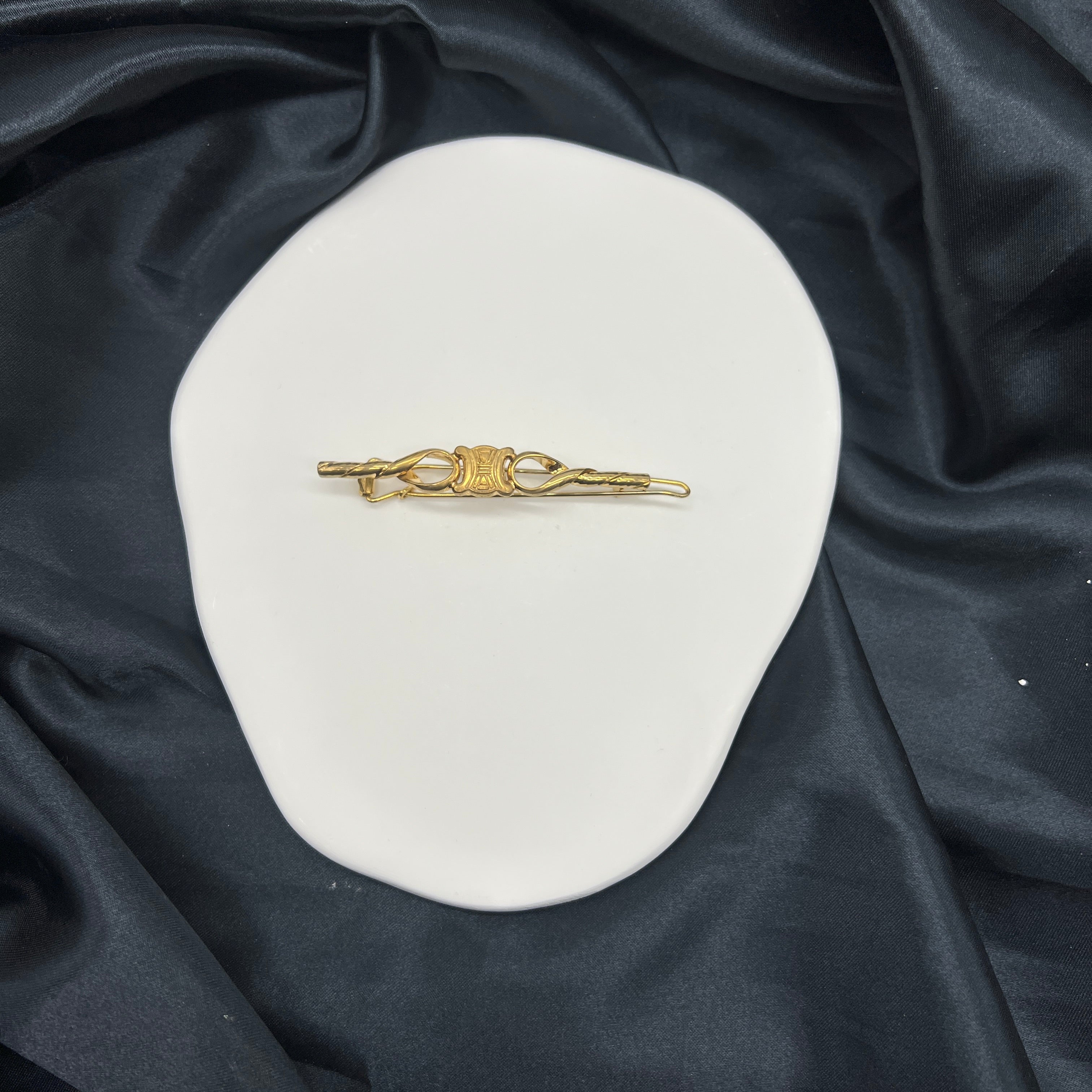 Celine Triomphe Logo With Twist Lock Hair Clip – diorellame